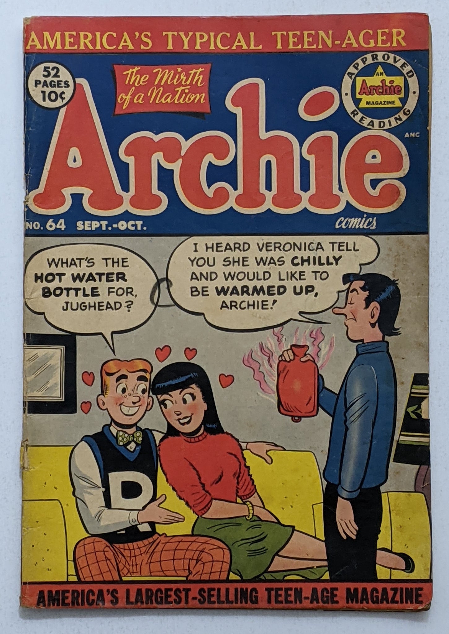 Archie Comics #64 (Oct 1953) VG- 3.5 – notfromthisearth