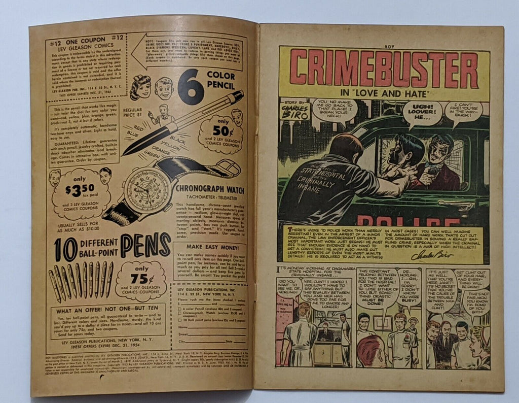 Boy Comics #90 (Jun 1953, Lev Gleason) FN+ 6.5 Charles Biro Iron Jaw c ...