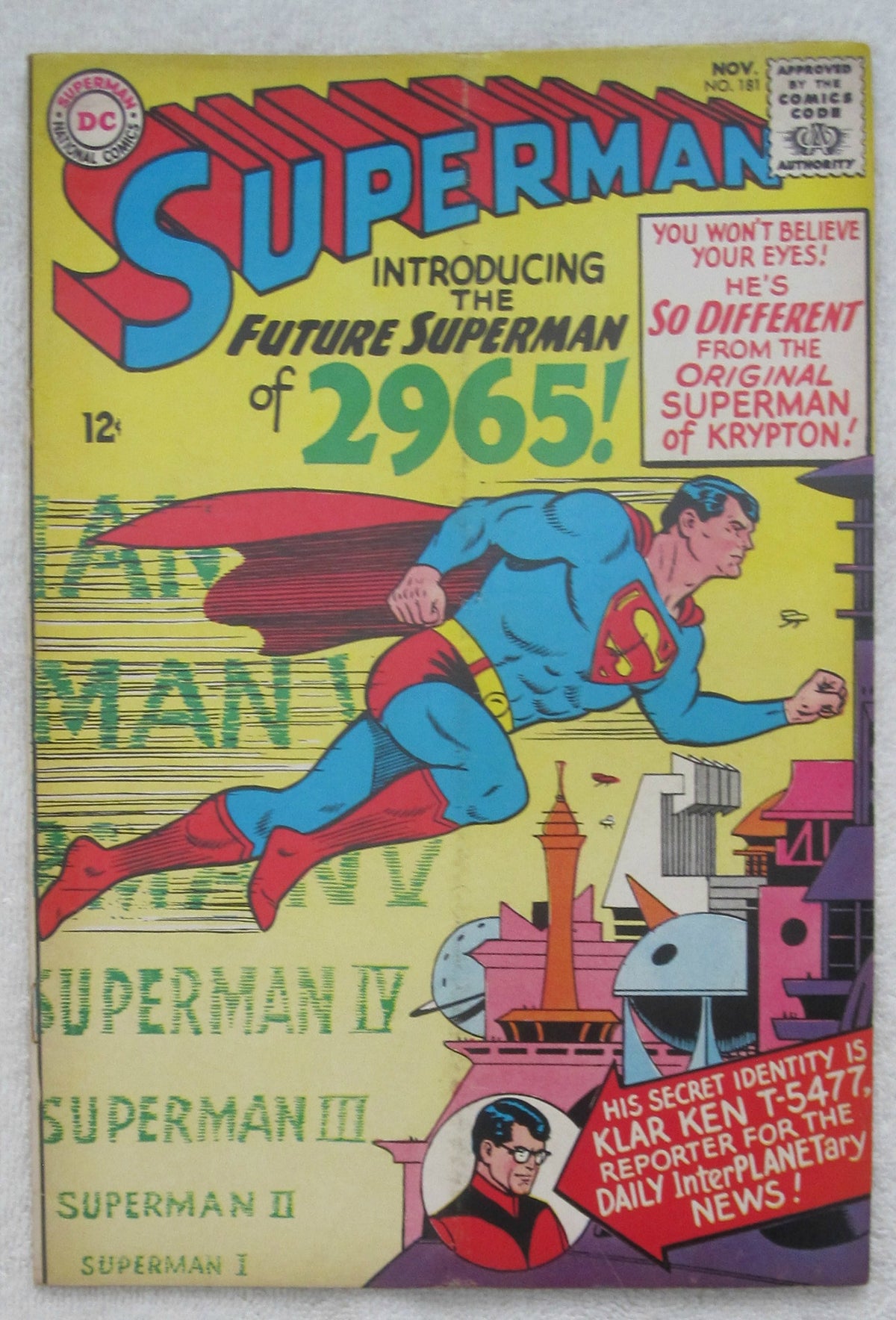 Superman #181 (Nov 1965, DC) G/VG 3.0 – notfromthisearth